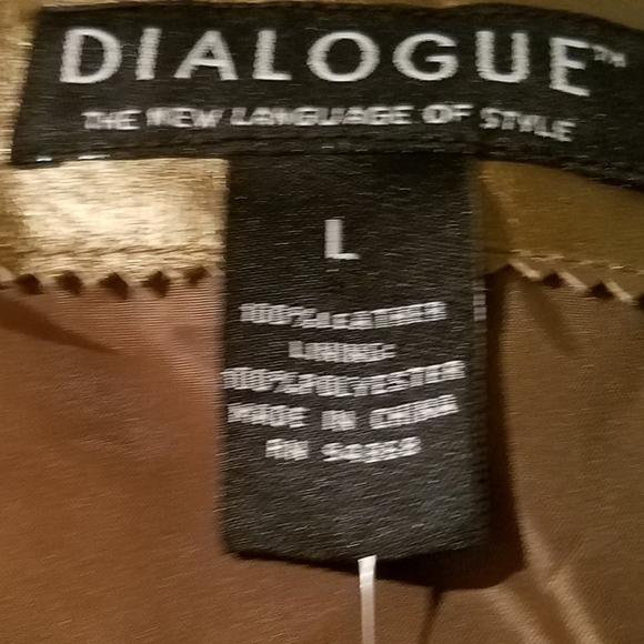 Dialogue | Jackets & Coats | Leather Coat Bronze New | Poshmark